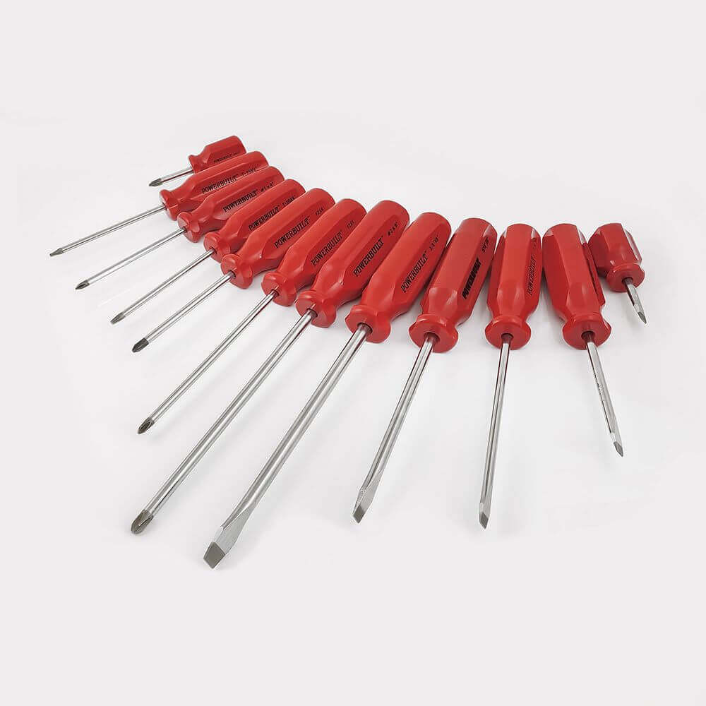 12pc Powerbuilt Maxi-Grip Screwdriver Set — JM Online tools